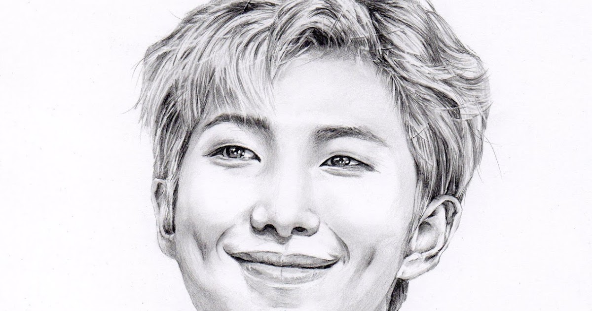 NAMIL ART: Pencil Portrait Drawing - BTS. RM (Pencil Illustration by ...