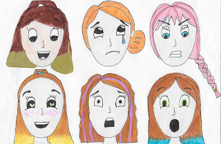 Geometry and Arts: 2017-18. Comic. Face expressions