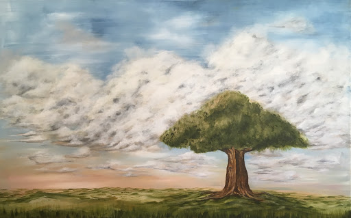 Step by Step Large format tree painting