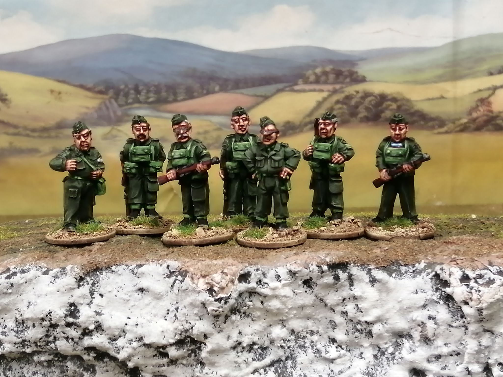 Metal Mercenaries: 1st Corps "Dad's Army" characters in 28mm