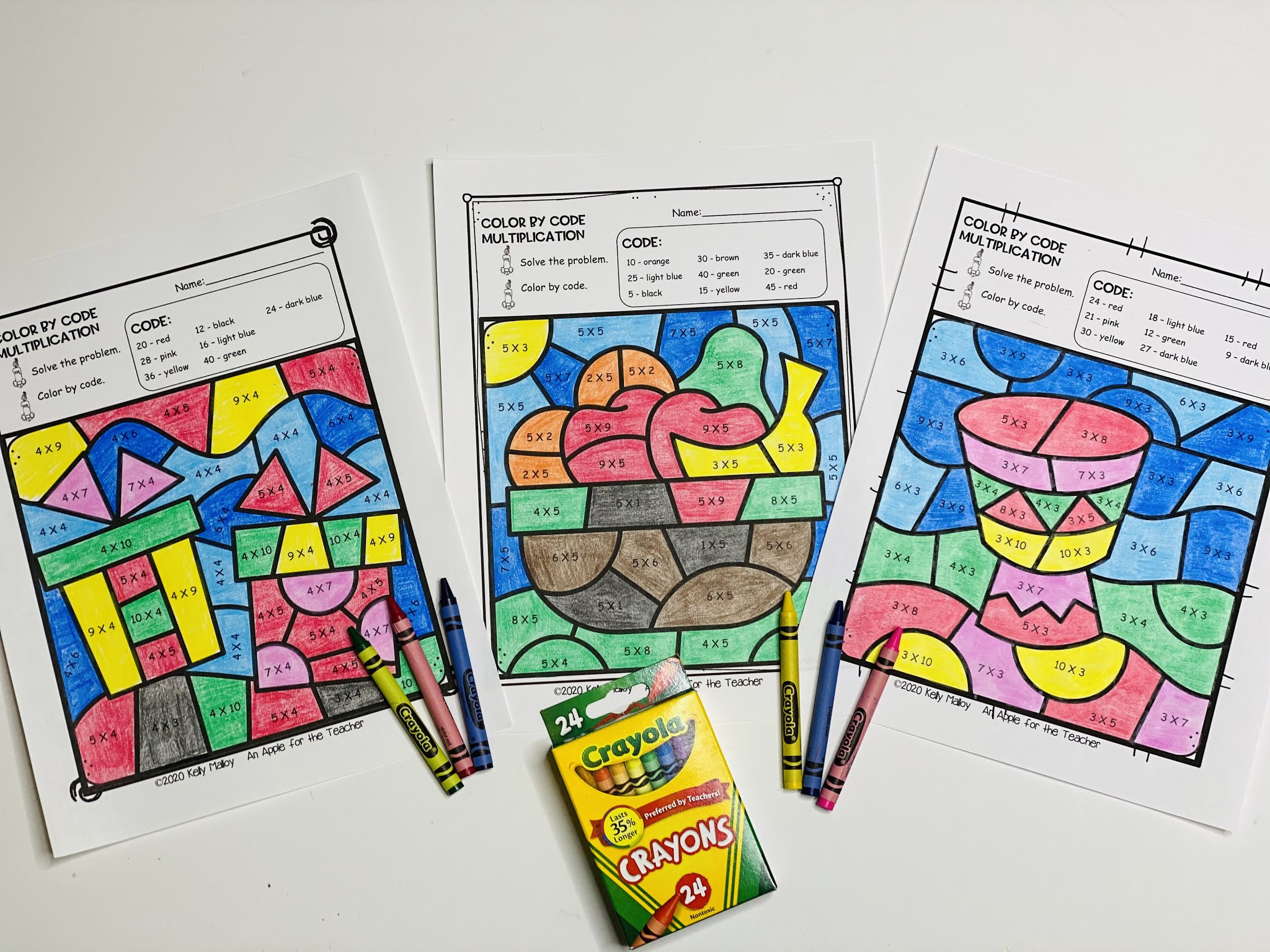 An Apple For The Teacher: Kwanzaa Color By Number Math Facts Practice ...