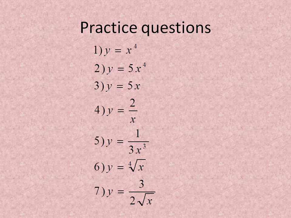 Math12: Chapter 2- Differentiation