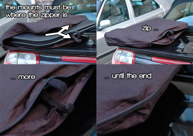 Saab 9-3 convertible : folding the wind deflector ~ SAABISM