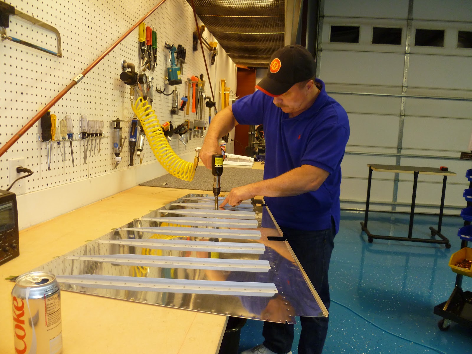 Rough and Ready Aerospace: Step 3.1, Back riveting the stiffeners