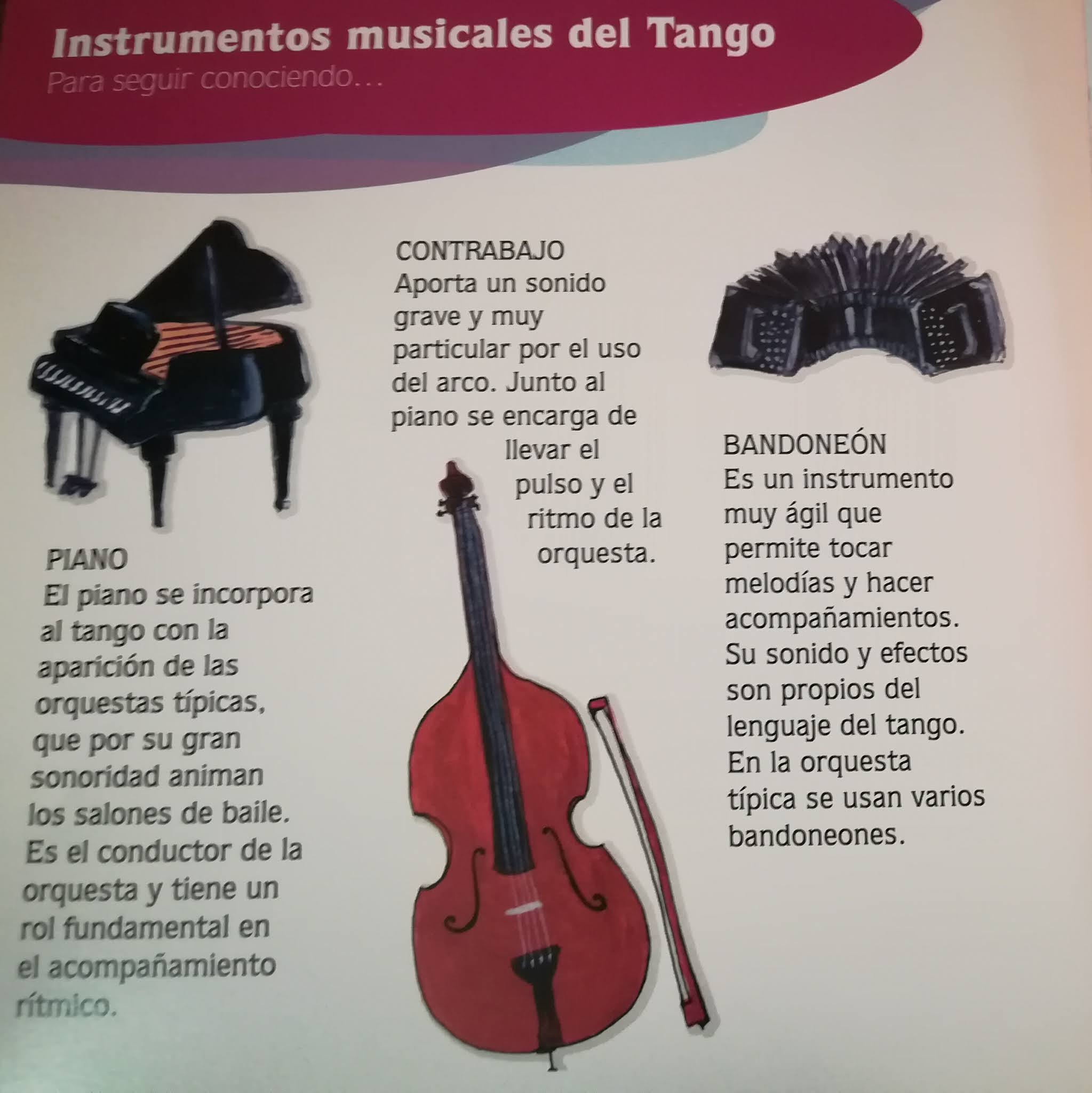 Reconectados en 2° F 2021: PROYECTO DE MÚSICA: EL TANGO Y LOS INSTRUMENTOS
