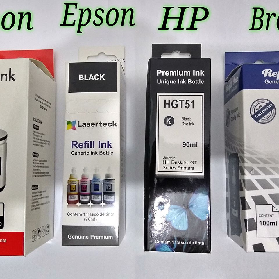 Cartucho, Toner, Tinta de recarga de cartucho impressora e ecotank Bulk ...