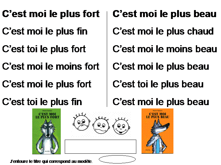 Maternelle: C'est moi le plus beau, C'est moi le flus fort par Mario ...
