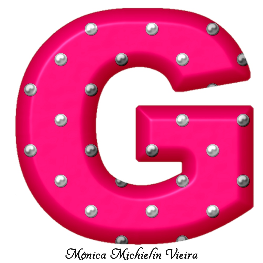 M. Michielin Alphabets: ALFABETO COR DE ROSA , PINK ALPHABET PEARLS , # ...