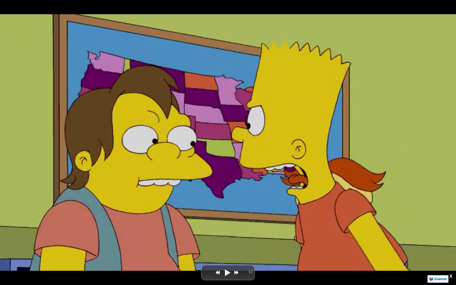 Blue Sky GIS: Maps in comics: USA map in The Simpsons