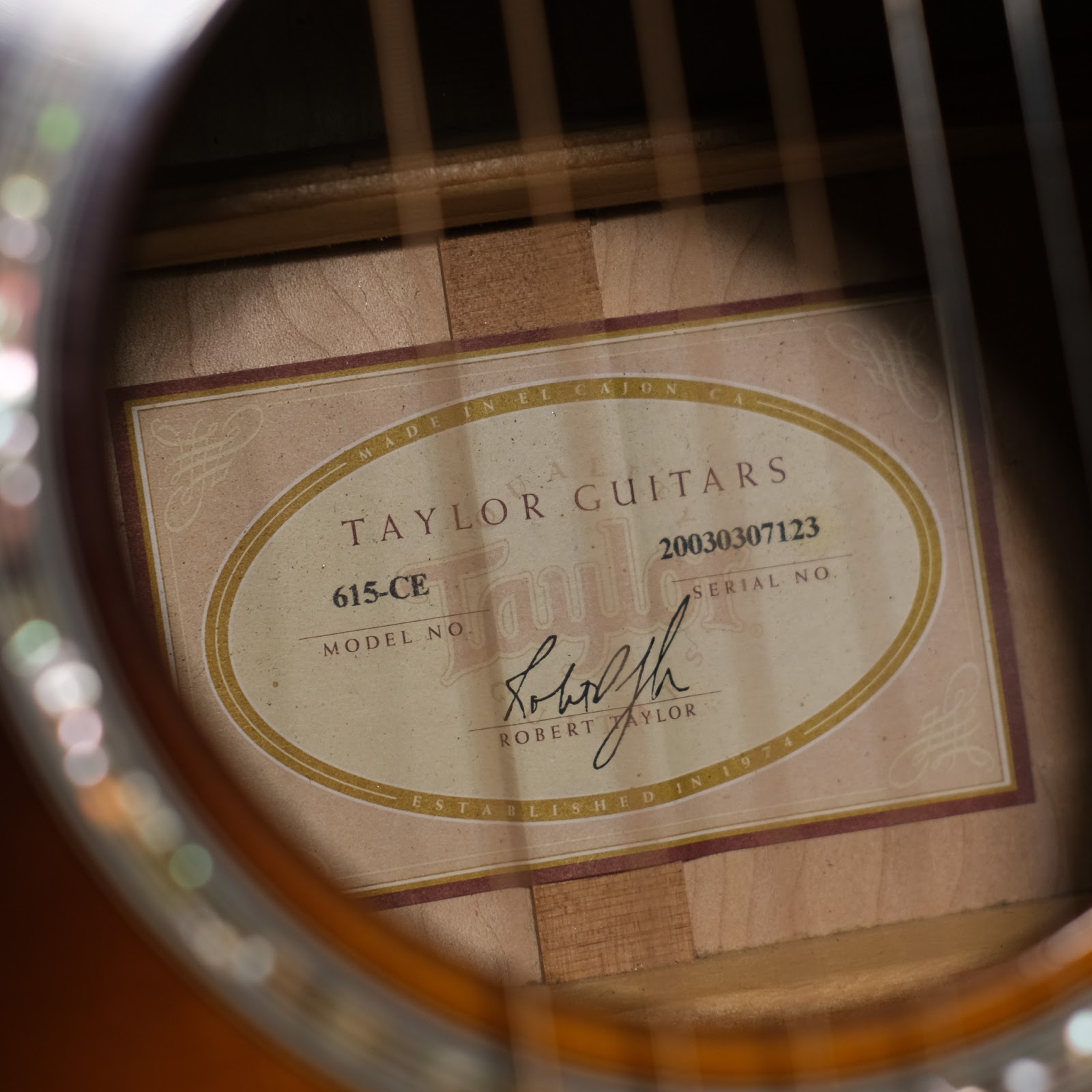 2003 Taylor 615CE Jumbo Flattop Guitar