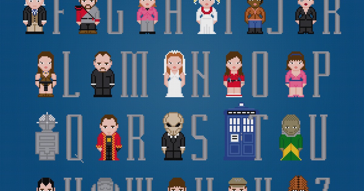 Cross-Stitch Patterns from PixelPower: Doctor Who Alphabet 2 - Cross ...