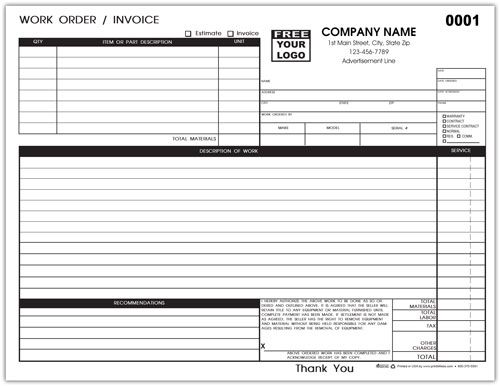 Free Hvac Work Order Template - Invoice Template