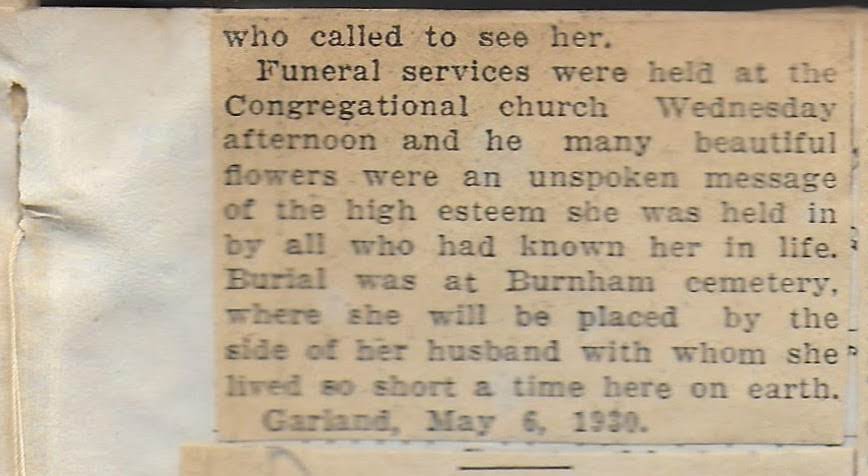 Heirlooms Reunited: 1930 Obituary of Mrs. Mary (Burnham) Richardson ... Heirlooms Reunited: 1930 Obituary of Mrs. Mary (Burnham) Richardson ...