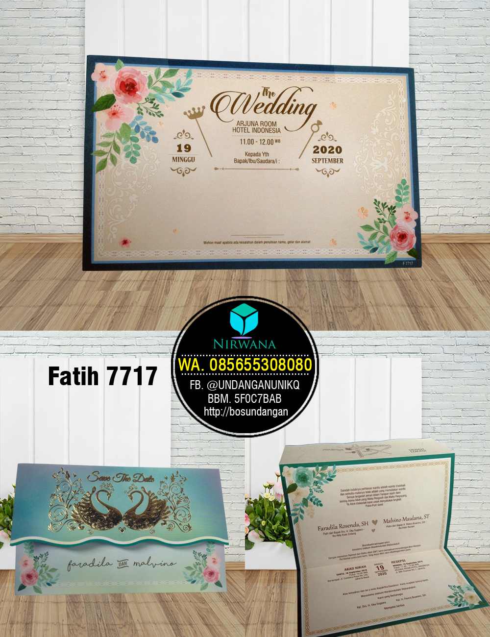 Undangan Seribuan Full Hot Print Mewah Desain Unik