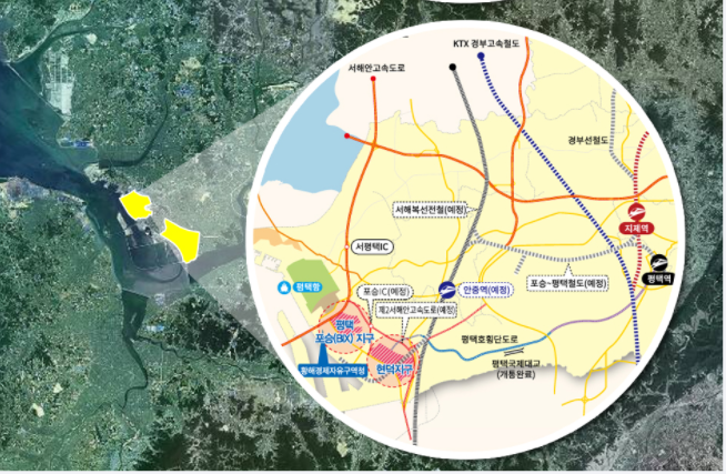 Changes in Pyeongtaek and Hyangnam: 경기경제자유구역청-평택시-GH-평택도시공사 참여 제1회 평택 포승(BIX)지구.현덕지구 발전협의회 개최