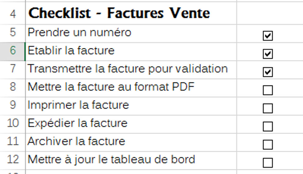 Comment créér une check-list dans Excel - Optim Office