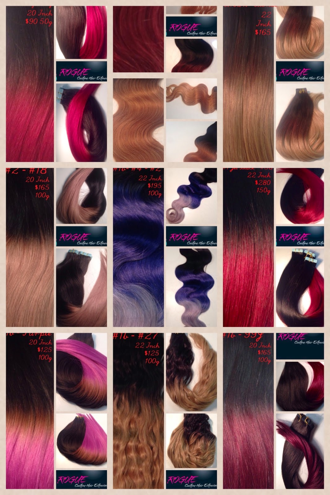 ROGUE Hair Extensions: Rogue Hair Extensions Customisation