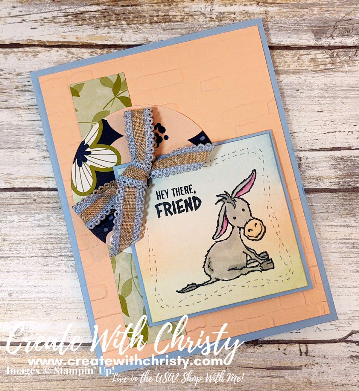 A Darling Donkeys Card For a Friend [Create With Christy]