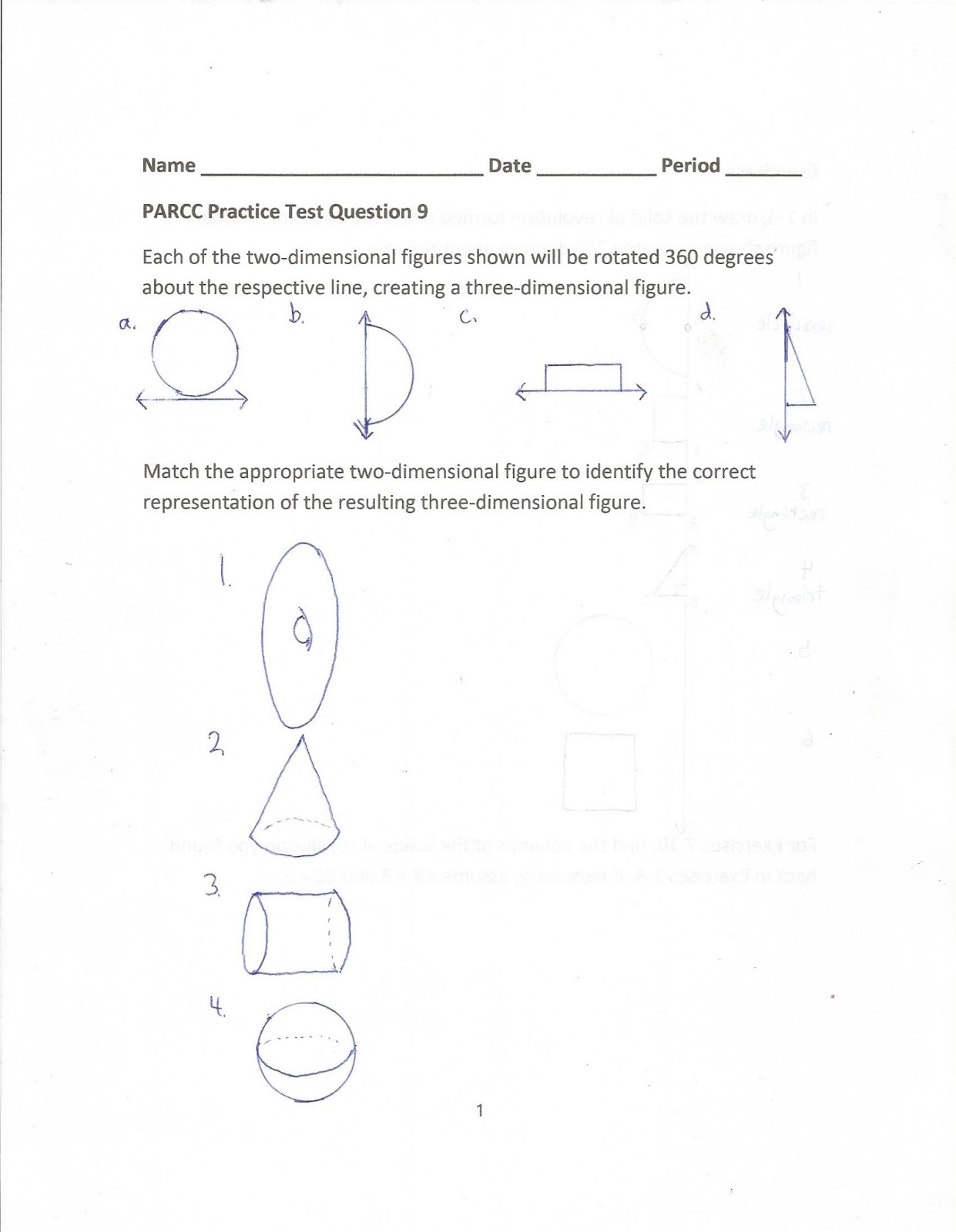 Geometry, Common Core Style: PARCC Practice Test Question 11 (Day 154)