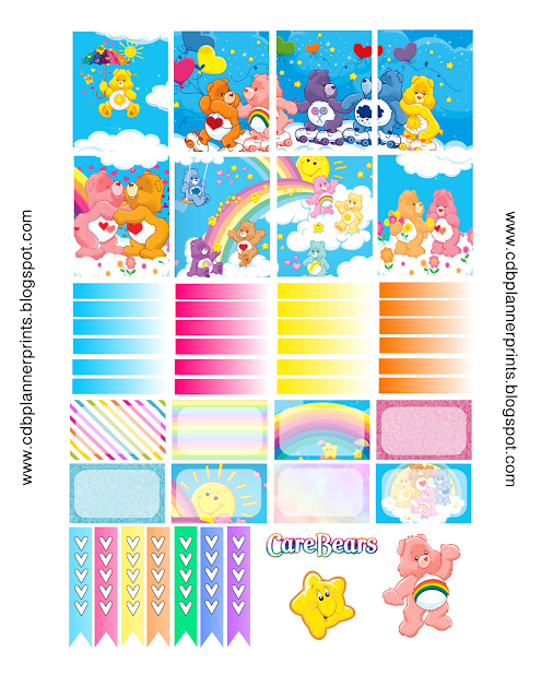 CDB Planner Prints: Care Bears