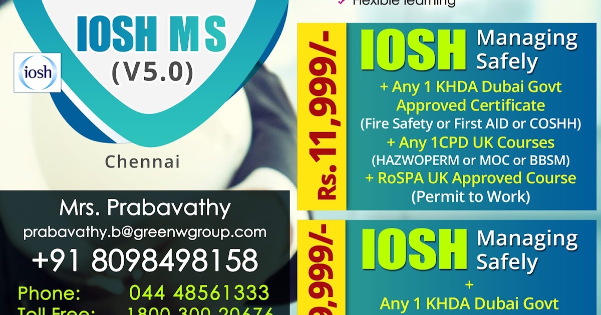 IOSH Certificate course in Chennai Mumbai