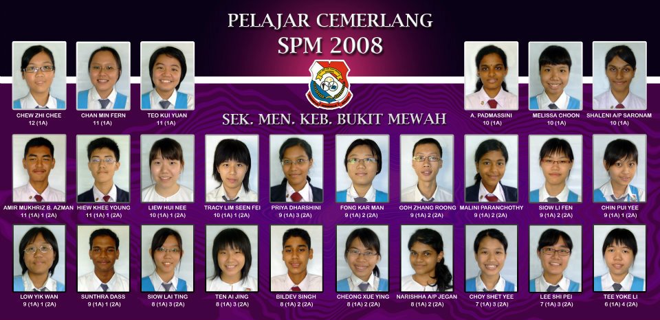SMK Bukit Mewah Official Blog: Pelajar Cemerlang SPM 2008