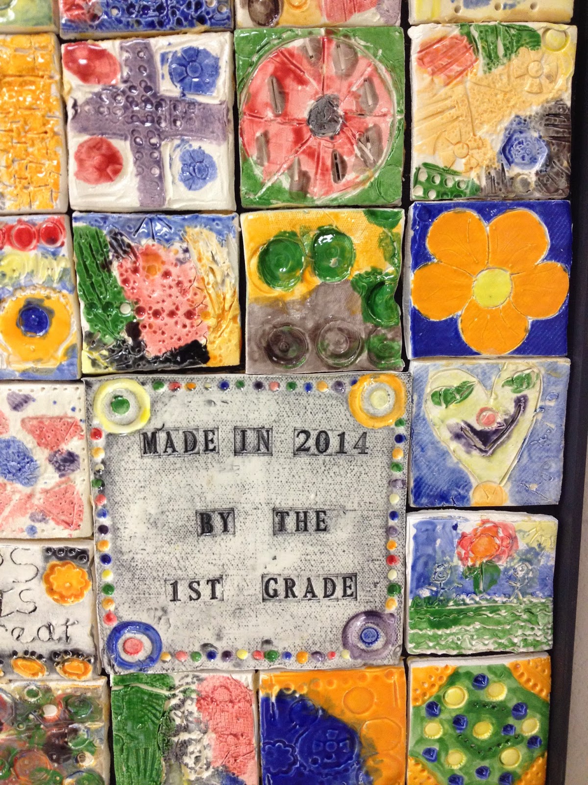 Art with Miss H: Clay Tile Mural by the 1st Grade