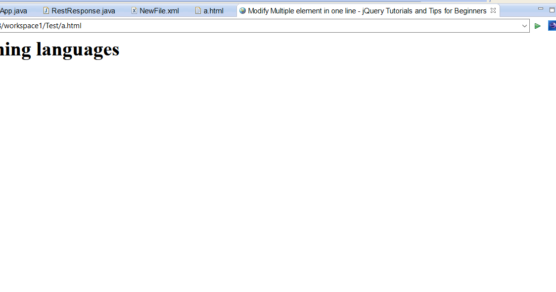 Jquery Tutorial How To Modify Multiple Html Elements In One Line Example