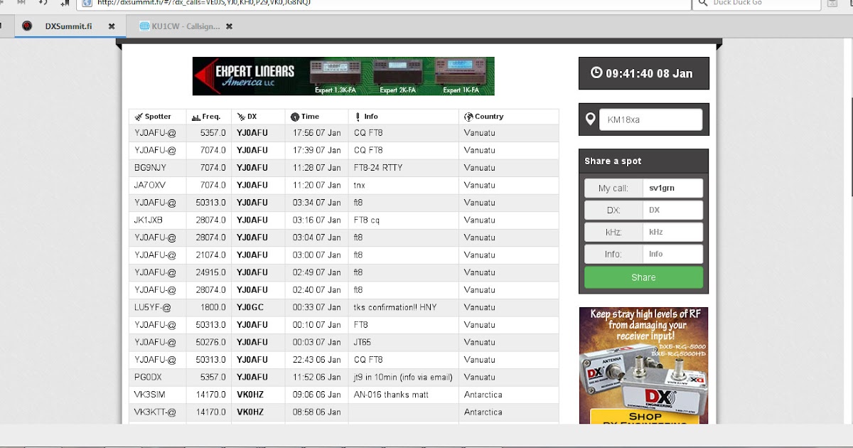 SV1GRN: YJ0AFU Vanuatu island