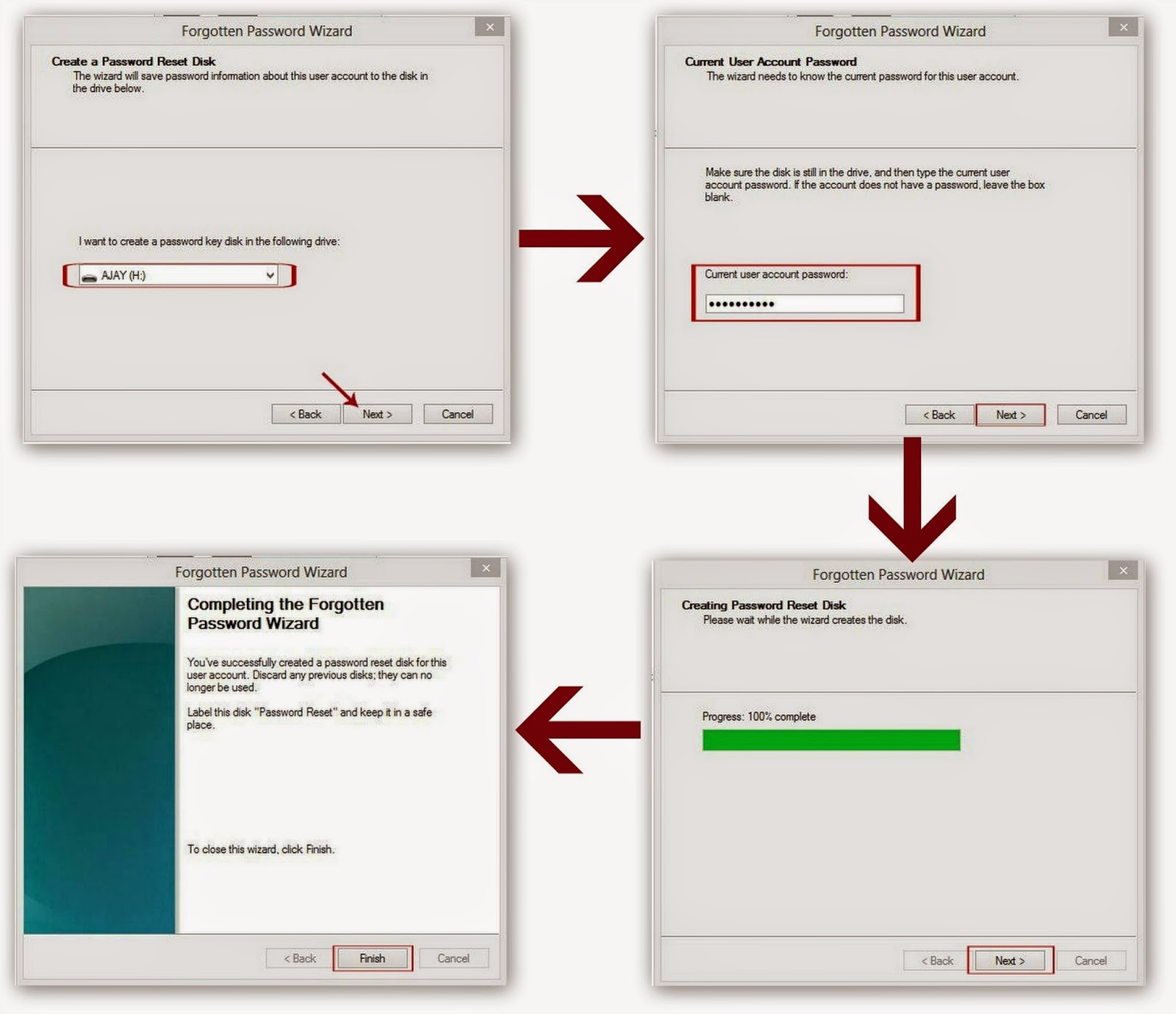How To Create And Use A Password Reset Disk ~ Techglut