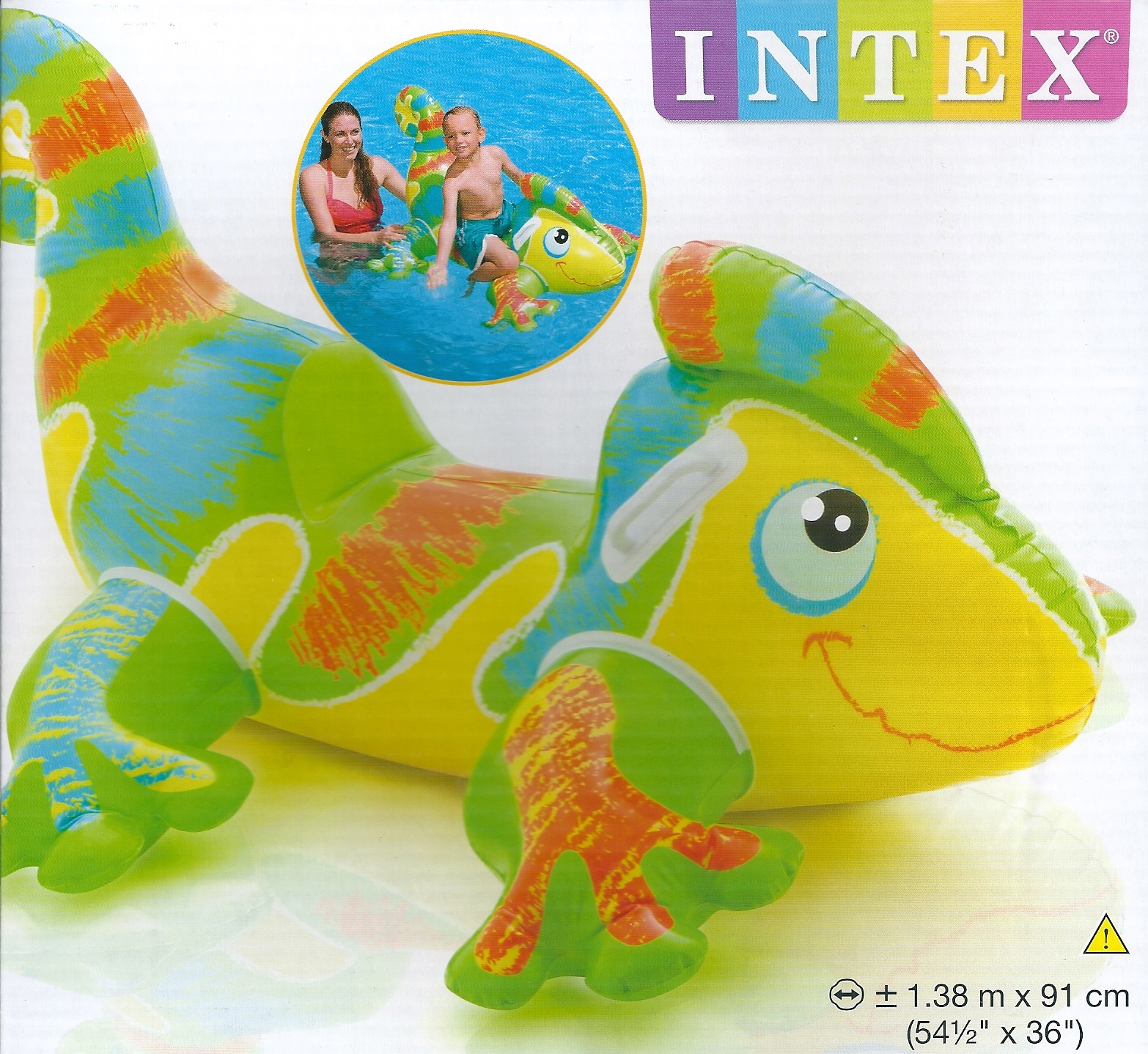 Intex Smiling Gecko Animal Inflatable Swimming Ride-on Float (AA01)