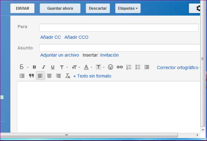 Escribir una carta en Gmail.