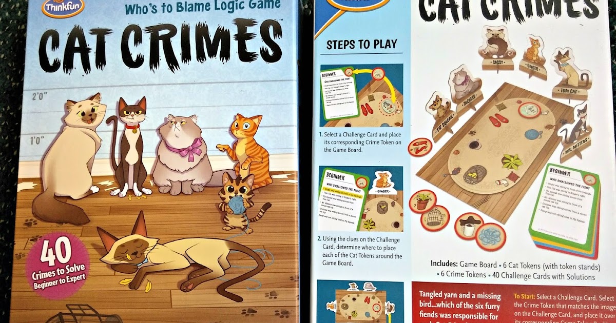 Melissa's Mochas, Mysteries and Meows: Fun Feline Finds: Cat Crimes Logic Game (w/Giveaway!)