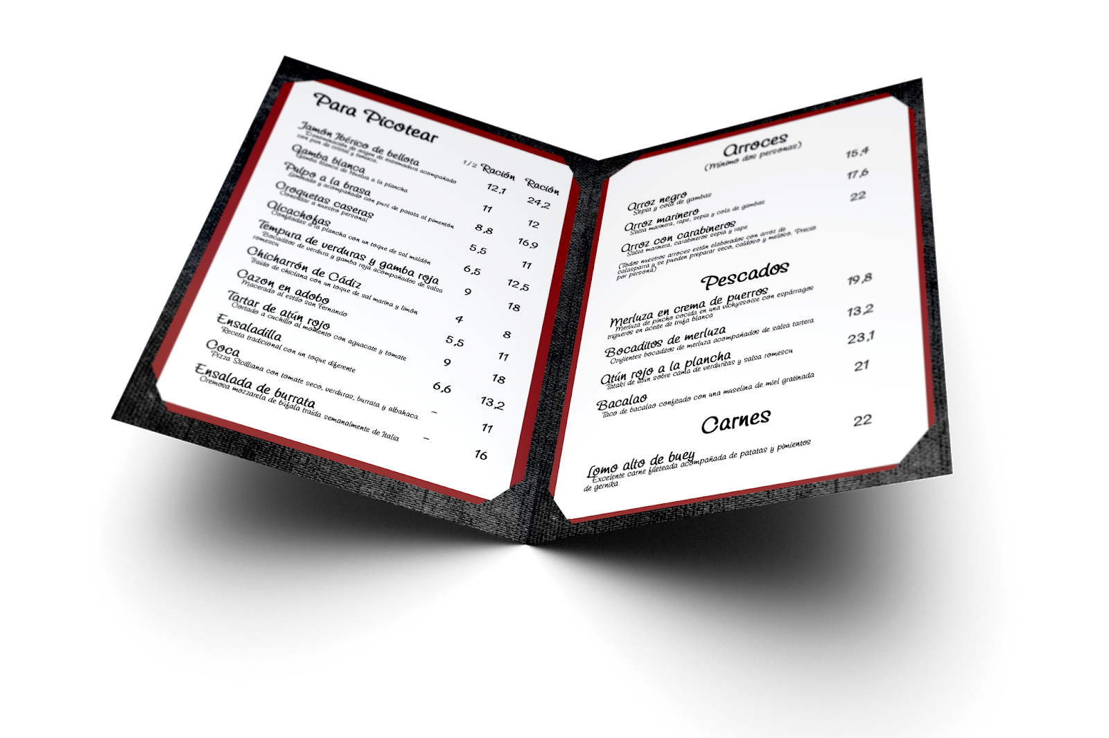 Ciencias Culinarias: MENÚS Y CARTAS