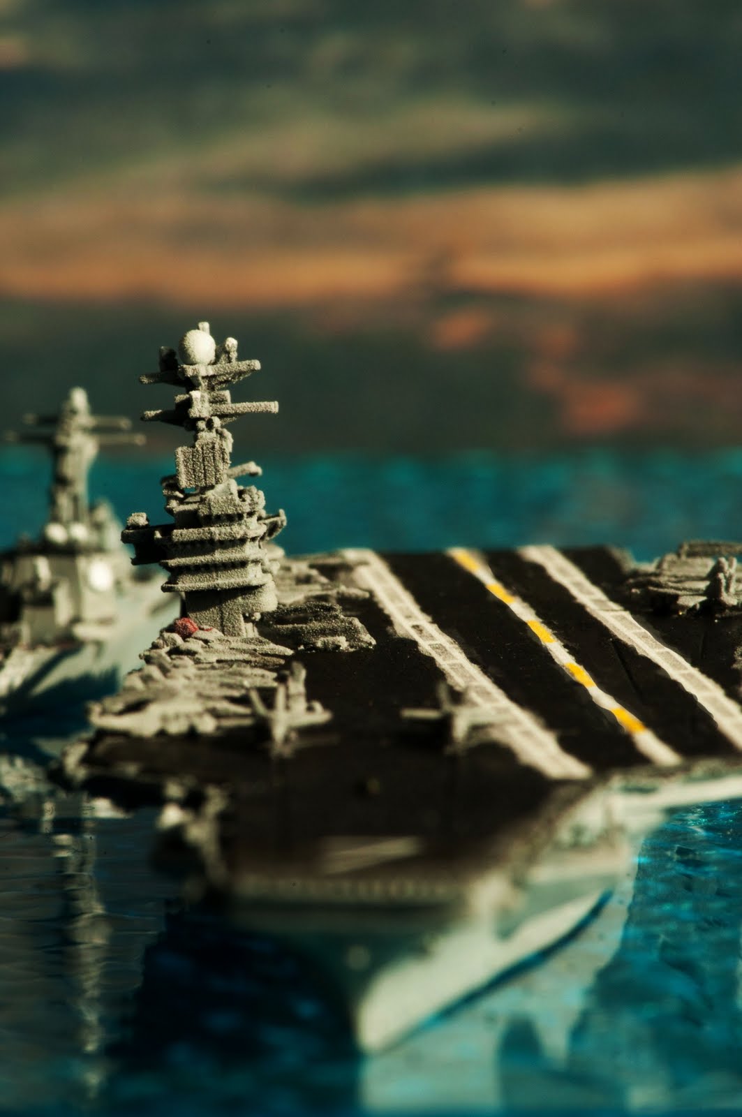 Toy Construct: The Nimitz class Aircraft Carrier and its Fleet.