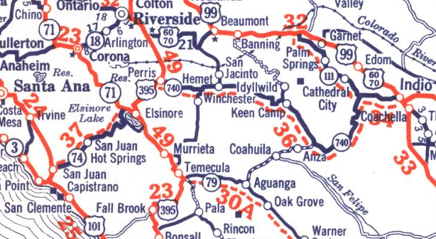 California State Route 74; the Pines to Palms Highway