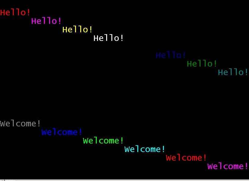 C Program To Make A Multiple Colored Moving Text Oops Learn Free Java Tutorials C Tutorials C