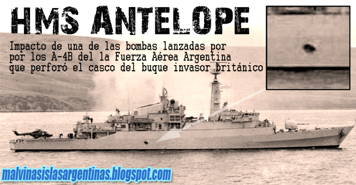 Islas Malvinas Argentinas: Ataque y hundimiento de la fragata británica ...
