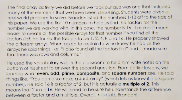 Showcasing Student Success: 4th Grade - Math Bulletin Board