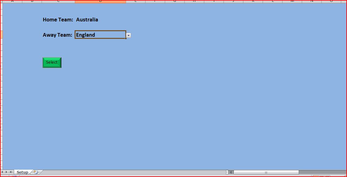Teaching the Swedes Cricket: Excel Test Match Cricket Player