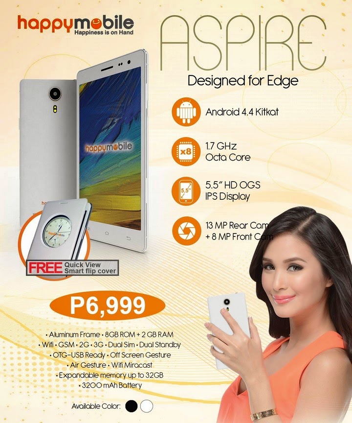 Happy Mobile Unveils Aspire Smartphone, an Octa-core and 2GB RAM ...