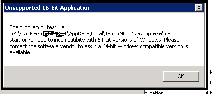 Jiniv's Technical Blog : Unsupported 16-Bit application Error ...