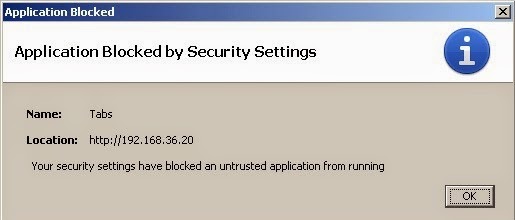 Записки IT специалиста: Ошибка Java-приложения: "Application Blocked by ...