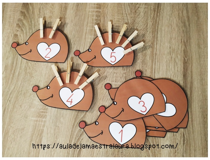 Aula de la maestra Laura: Erizos numéricos