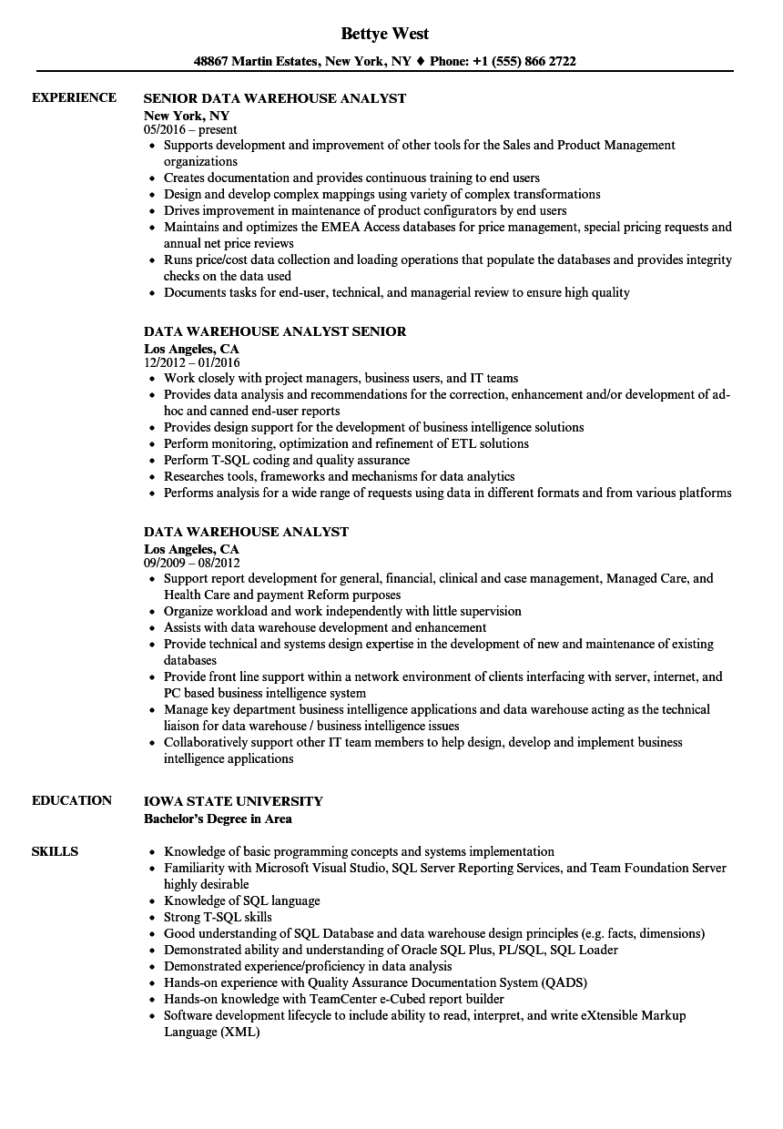 Data Warehouse Analyst Job Description Resume Letter data-warehouse-analyst-job-description-resume-letter