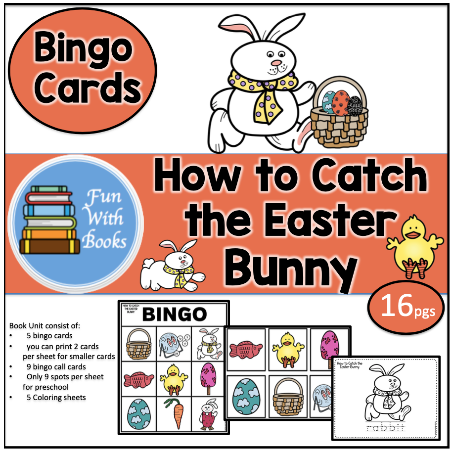 HOW TO CATCH THE EASTER BUNNY BINGO ~ Book Units by Lynn