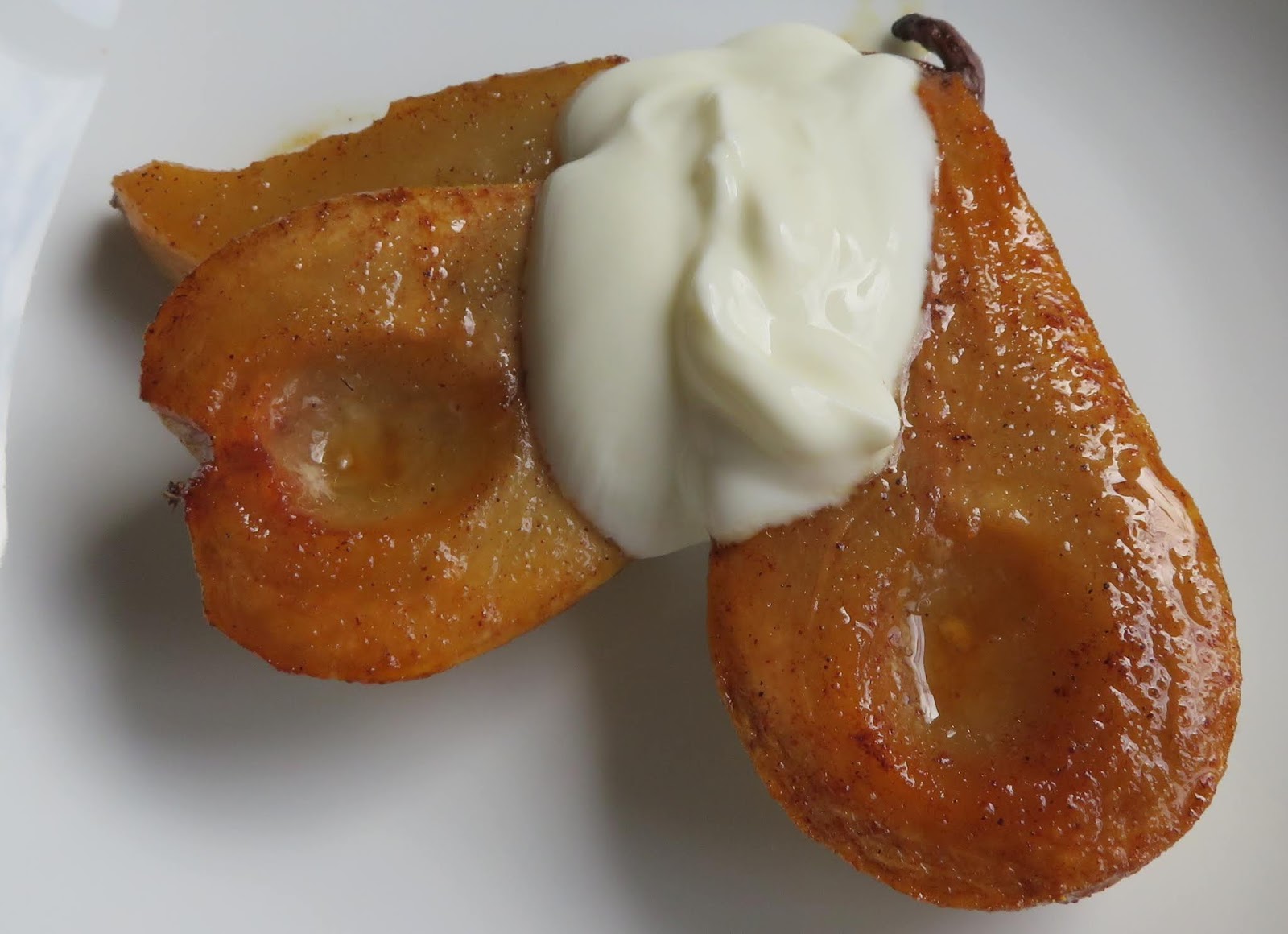 Roasted Pears with Honey, Cinnamon & Cardamom | The English Kitchen