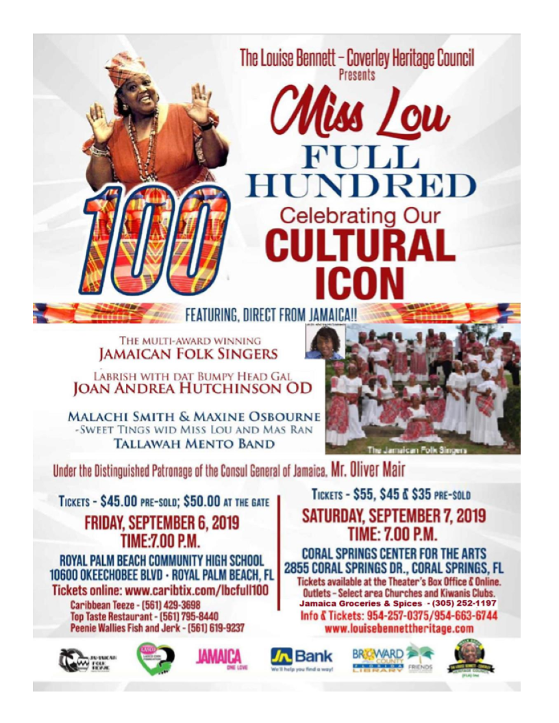 Geoffrey Philp: The Jamaican Folk Singers for Miss Lou Full 100