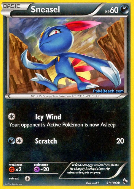 Sneasel #51/106 -- Flashfire Pokemon Card Review | PrimetimePokemon's Blog