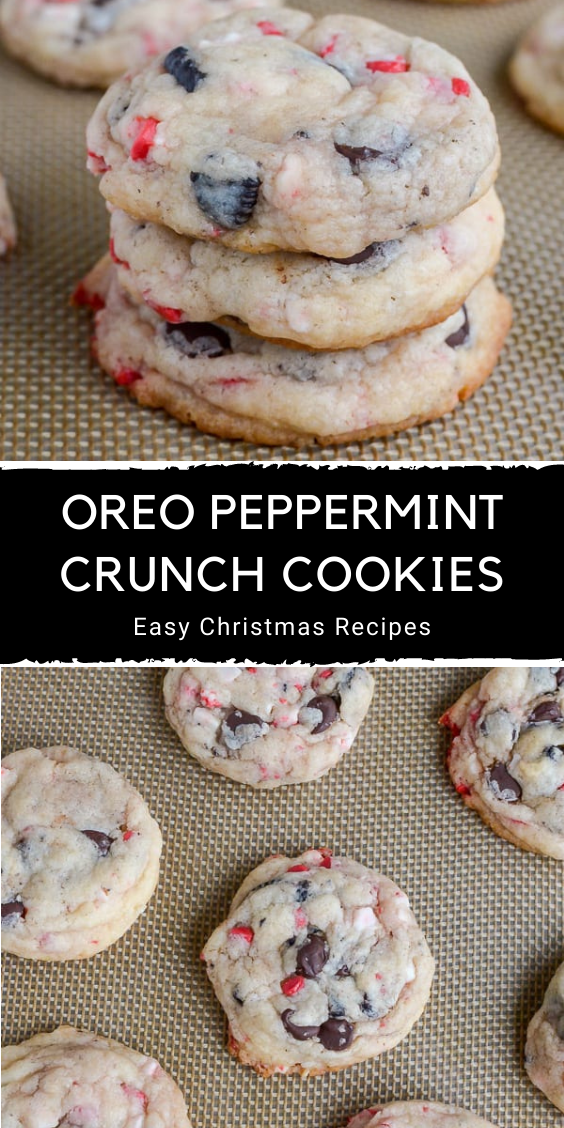 Oreo Peppermint Crunch Cookies